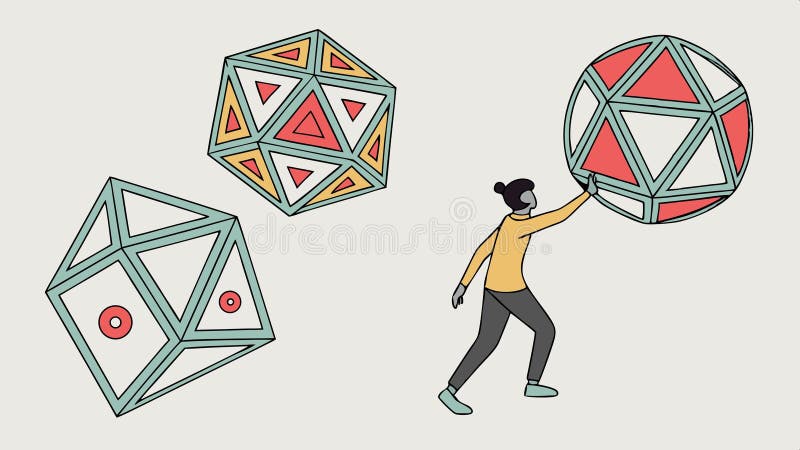 Geometric Dice and Sphere, Soft Textile Texture, Abstract Design ...