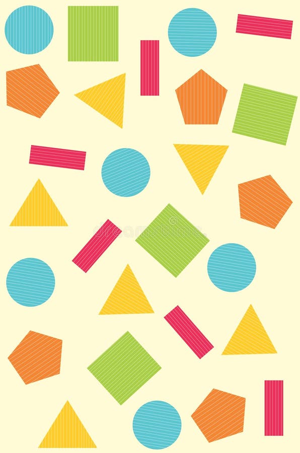 Geometric Colorful Different Shapes Design Stock Illustration ...