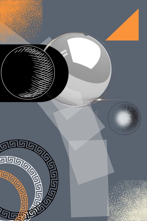 Geometric Digital Art Wallpaper Stock Illustration - Illustration of ...