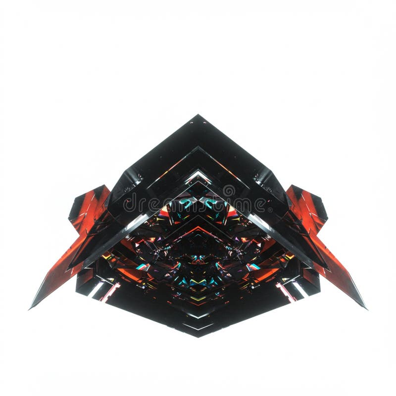 A Geometric Digital Design Featuring a Symmetrical, Angular Structure ...