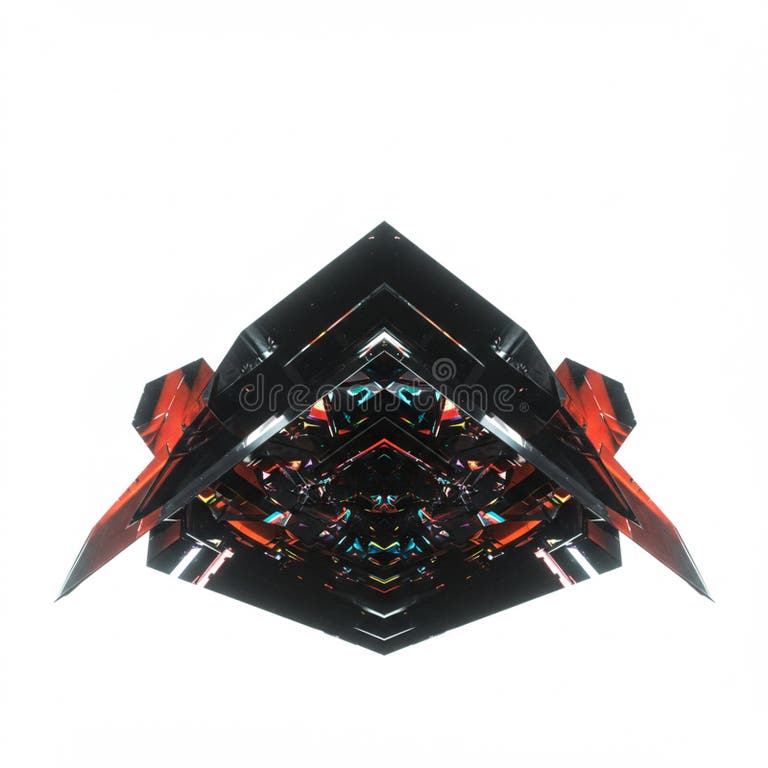 A Geometric Digital Design Featuring a Symmetrical, Angular Structure ...