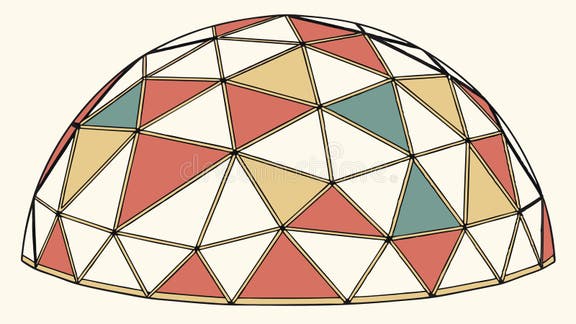 Geometric Dome Pattern Abstract Architectural Structure Vector, Vector ...