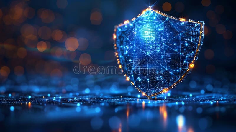 Geometric Dome Shield on a Blue Background. Abstract Colored Bubble ...