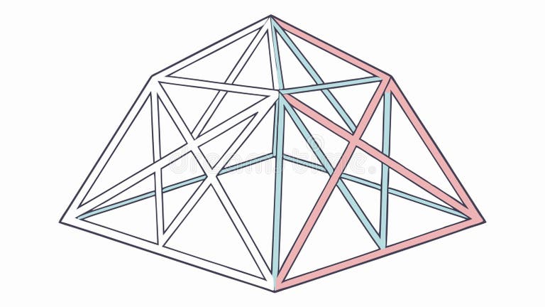 Geometric Dome Structure, Abstract Architectural Vector Illustration ...