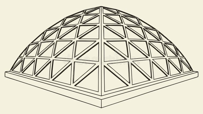 Geometric Dome Structure Architecture Design Element, Vector Design ...