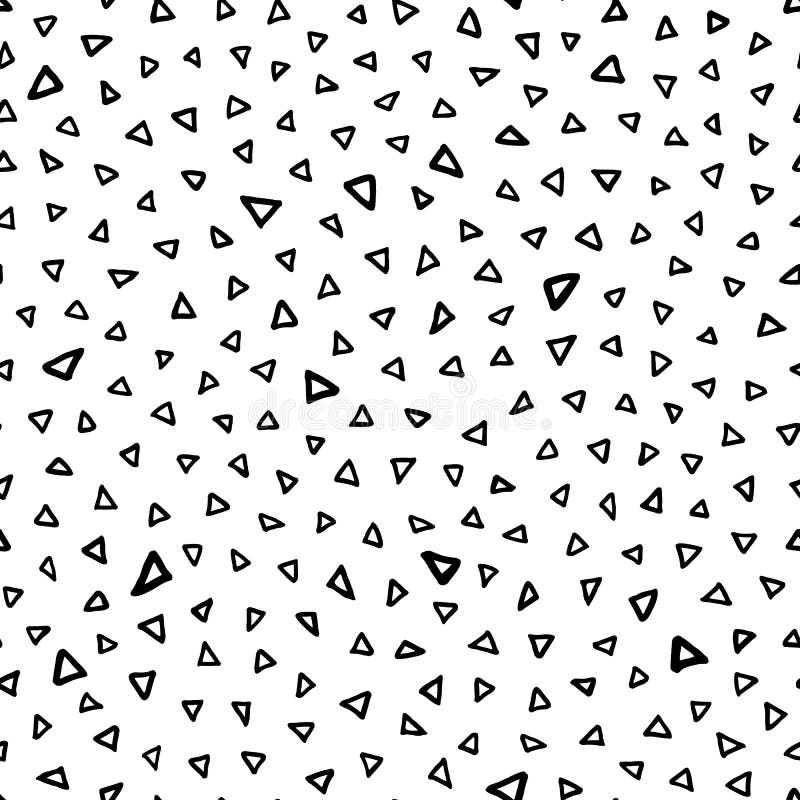 Geometric Doodle Triangle Pattern. Stock Vector - Illustration of ...