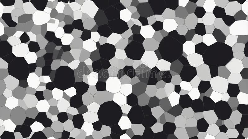 Geometric Dots and Pixels in Black and White Design Stock Illustration ...
