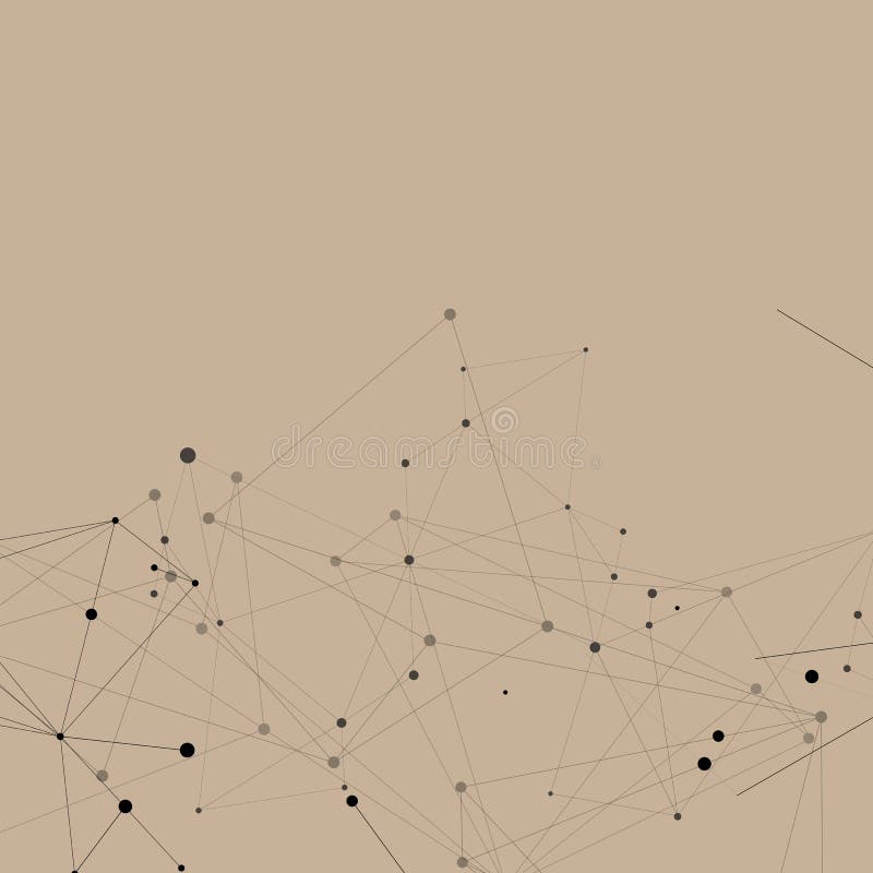 Geometric Dots Texture. Technology Network Vector Illustration. Social ...