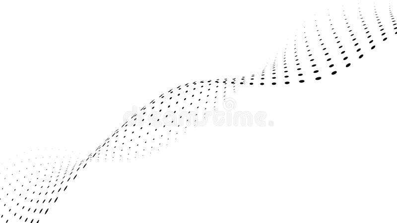 Technology Abstract Background. Geometric Dotted Curve Shapes. Stock ...
