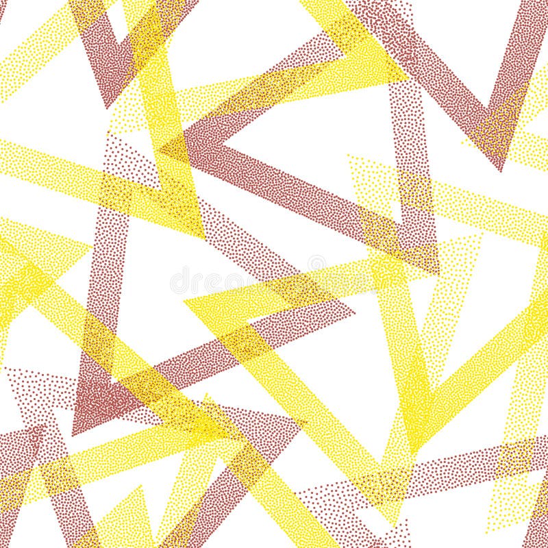 Geometric Dotwork Triangles Vector Seamless Pattern Design. Stock ...