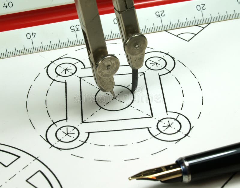 Geometric draw stock image. Image of equipment, built - 2840765