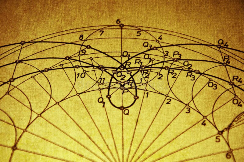 Geometric drawing stock image. Image of creativity, instrument - 41966739