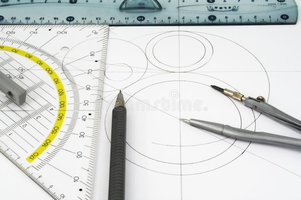 Geometric drawings stock photo. Image of calculations - 5090292