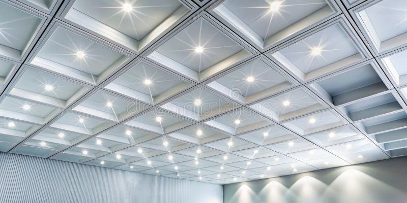 Geometric Drywall Ceiling Panels Modern Design Renovation Inspiration ...