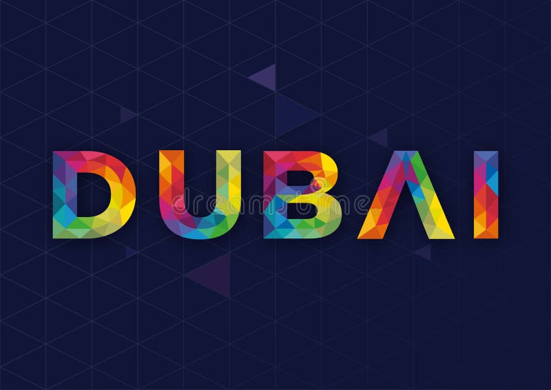 Geometric Dubai City Vector Design Stock Vector - Illustration of ...