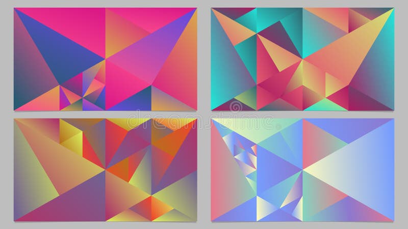 Geometric Triangular Polygon Pattern Background - Modern Gradient Graphic Design with Green ...