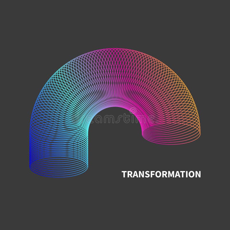 Geometric Dynamic Logo of Thin Line Circles Stock Vector - Illustration ...