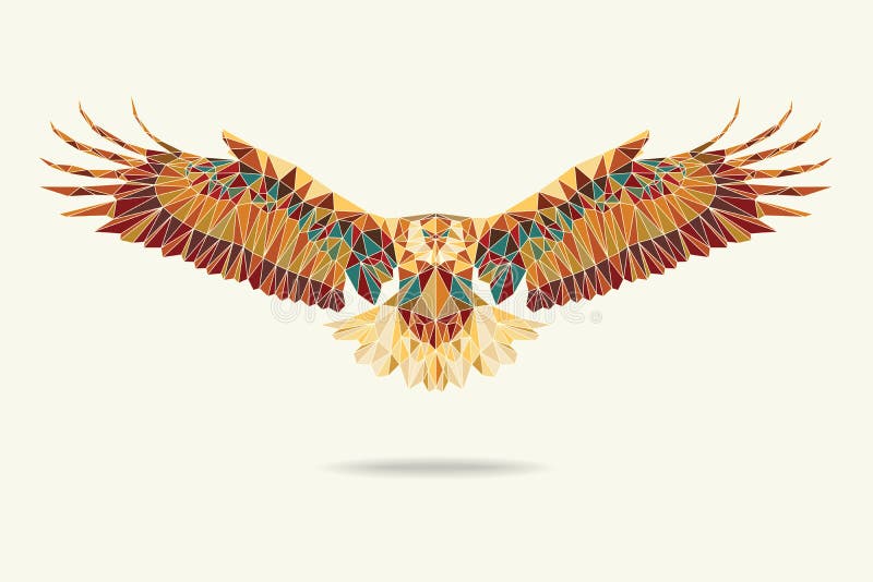 Geometric Eagle Abstract Colors Stock Vector - Illustration of abstract ...