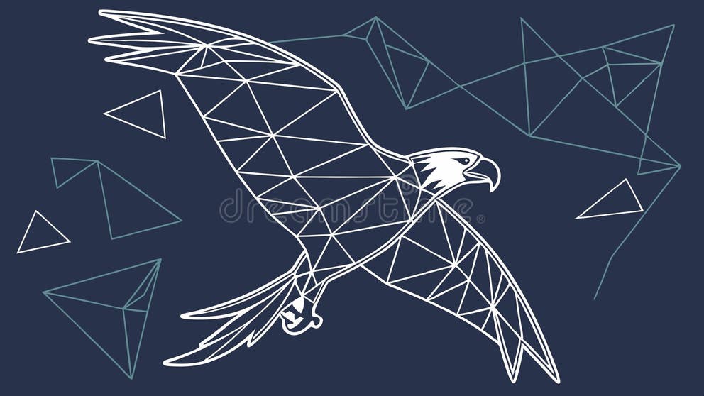 Geometric Eagle Design, Bird and Pattern, Eagle Silhouette Vector ...