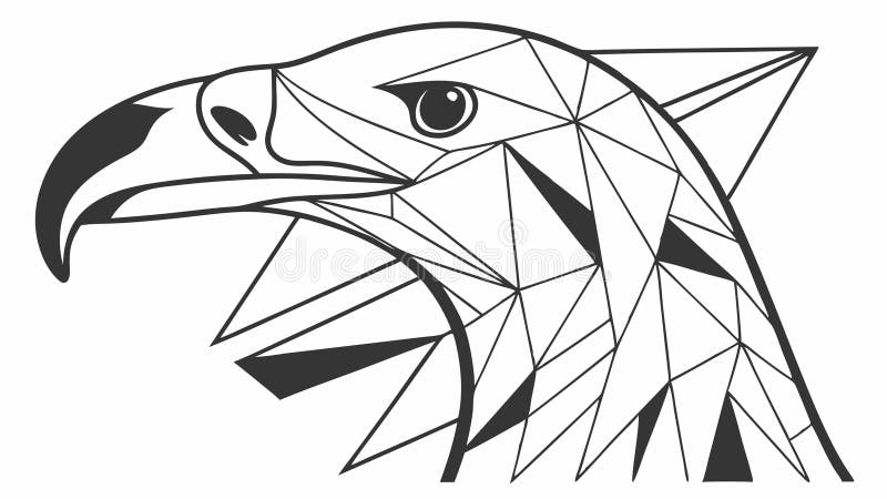 Geometric Eagle Head, Majestic Abstract Wildlife Vector, Vector Design ...