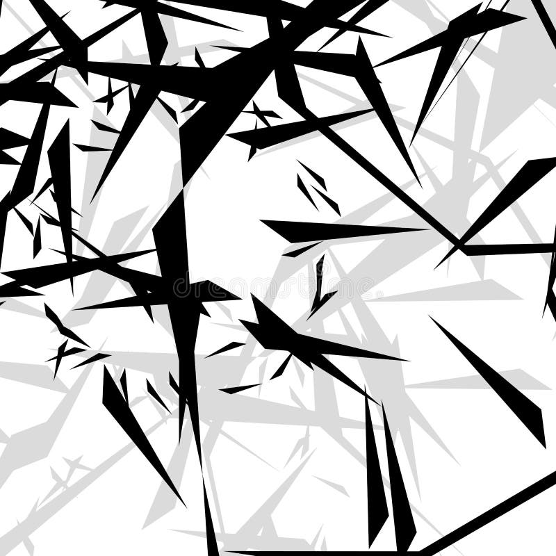 Geometric Edgy Rough Pattern. Abstract Black and White Art Stock Vector ...