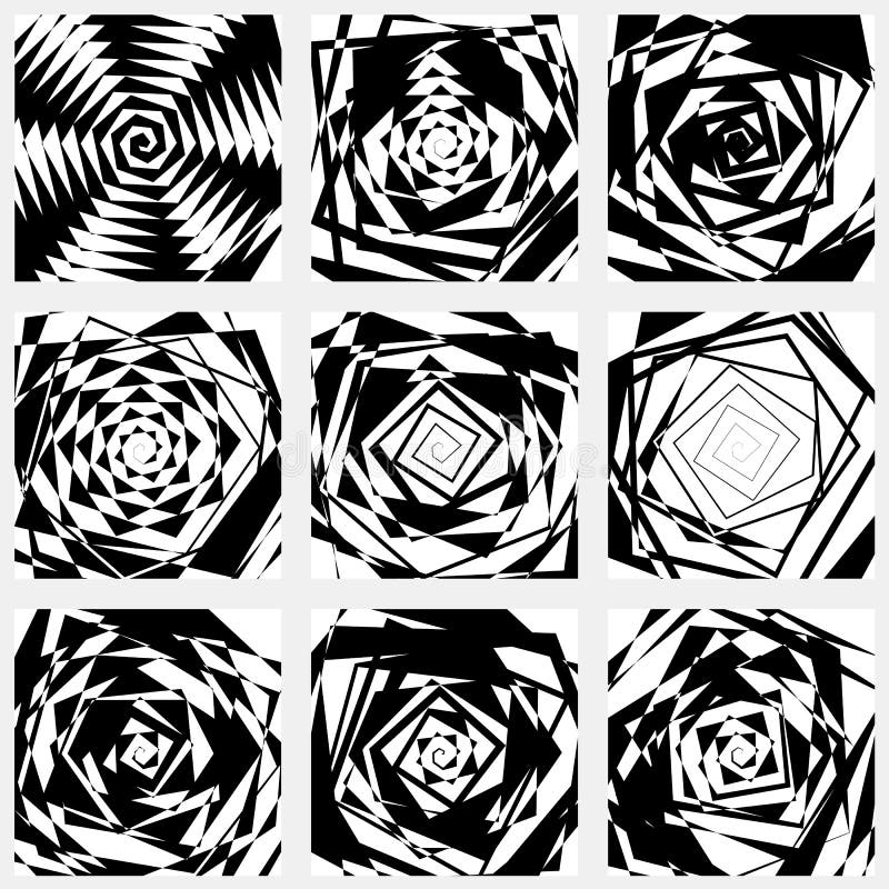Geometric Edgy Rough Pattern. Abstract Black and White Art Stock Vector ...