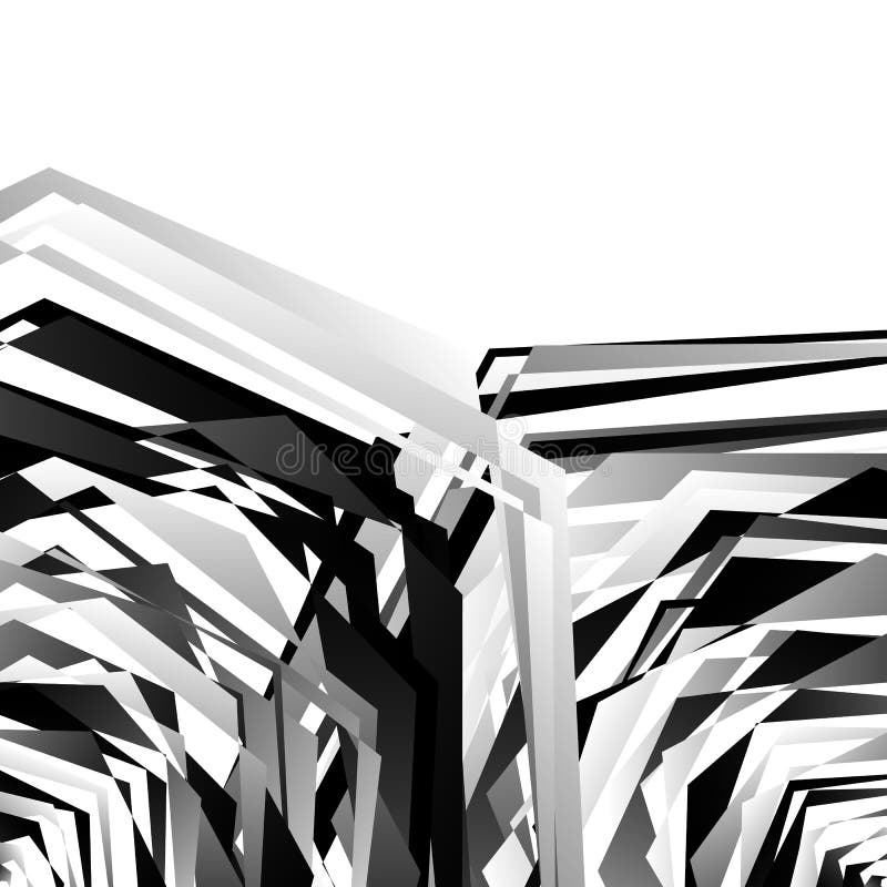 Geometric Edgy Rough Pattern. Abstract Black and White Art Stock Vector ...