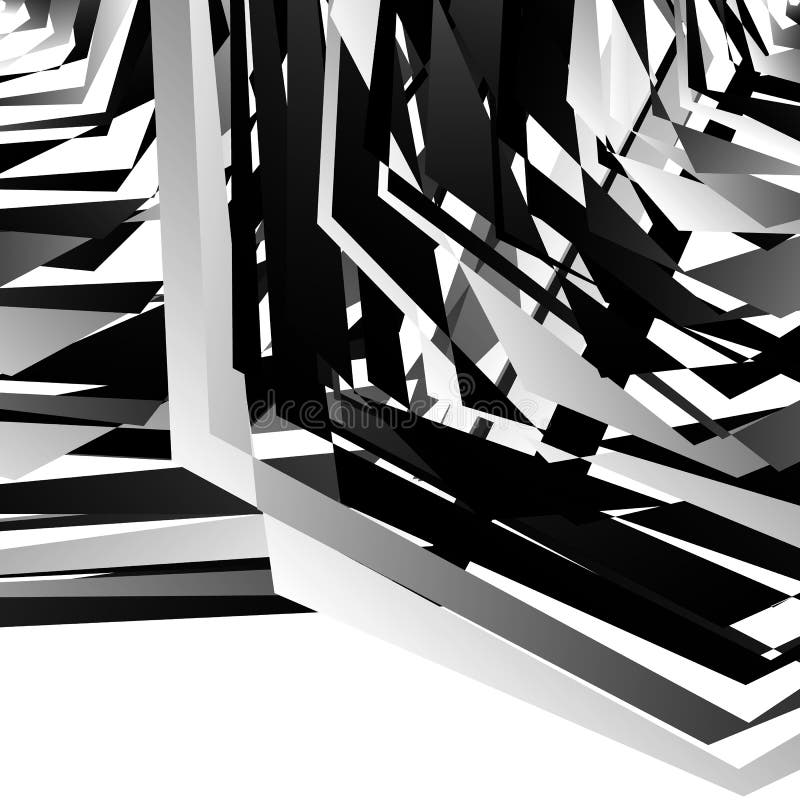 Geometric Edgy Rough Pattern. Abstract Black and White Art Stock Vector ...