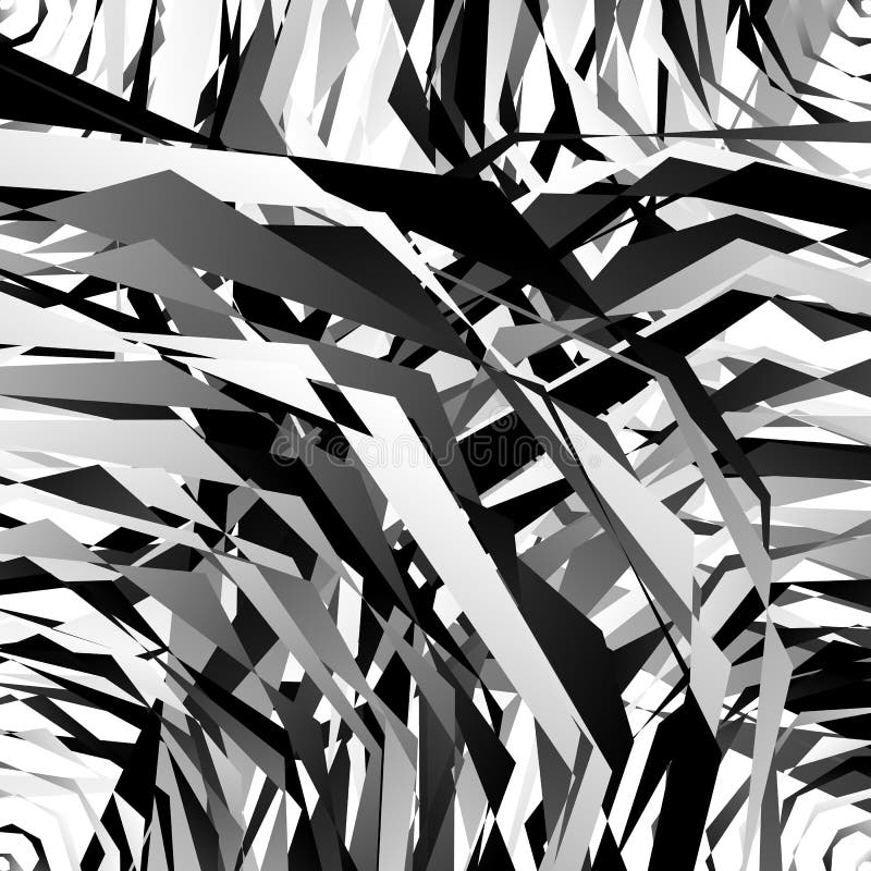 Geometric Edgy Rough Pattern. Abstract Black and White Art Stock Vector ...