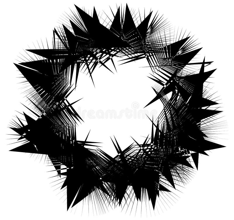 Geometric Edgy Shape, Pattern. Rough, Edgy Geometric Textured Element ...