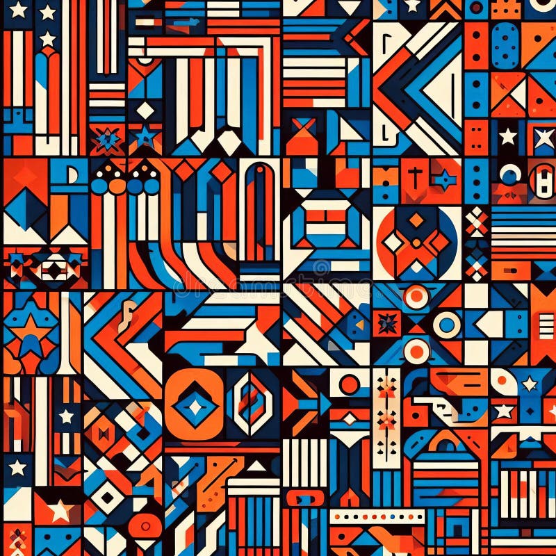 Geometric Election Pattern Geometric Pattern Using Shapes and L Stock ...