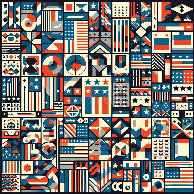 25 Geometric Election Pattern Geometric Pattern Using Shapes and Stock ...
