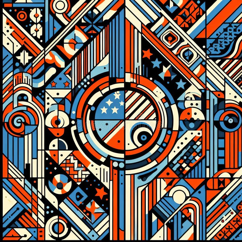 26 Geometric Election Pattern Geometric Pattern Using Shapes and Stock ...