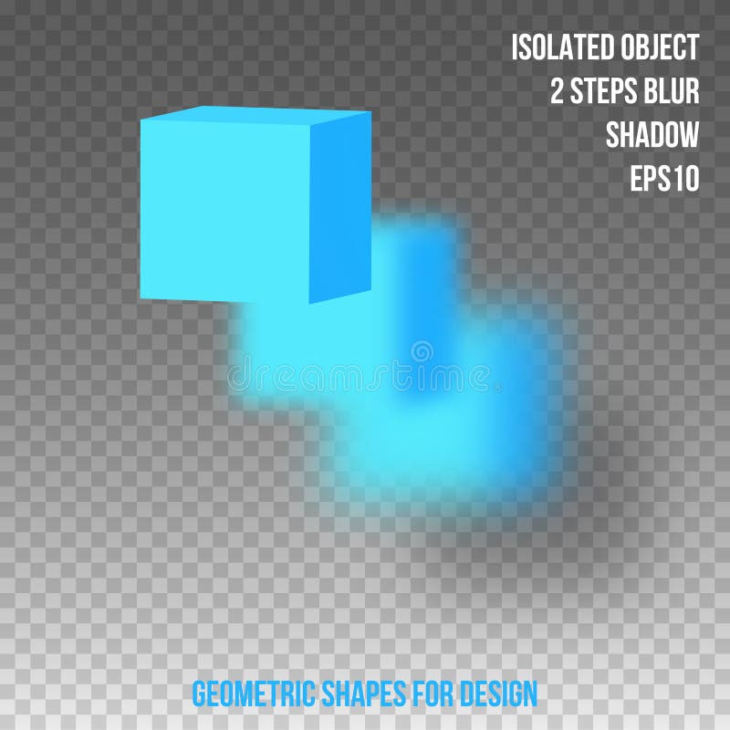 Geometric Element for Design. Isolated Object with Blur and Shadow. 3D ...