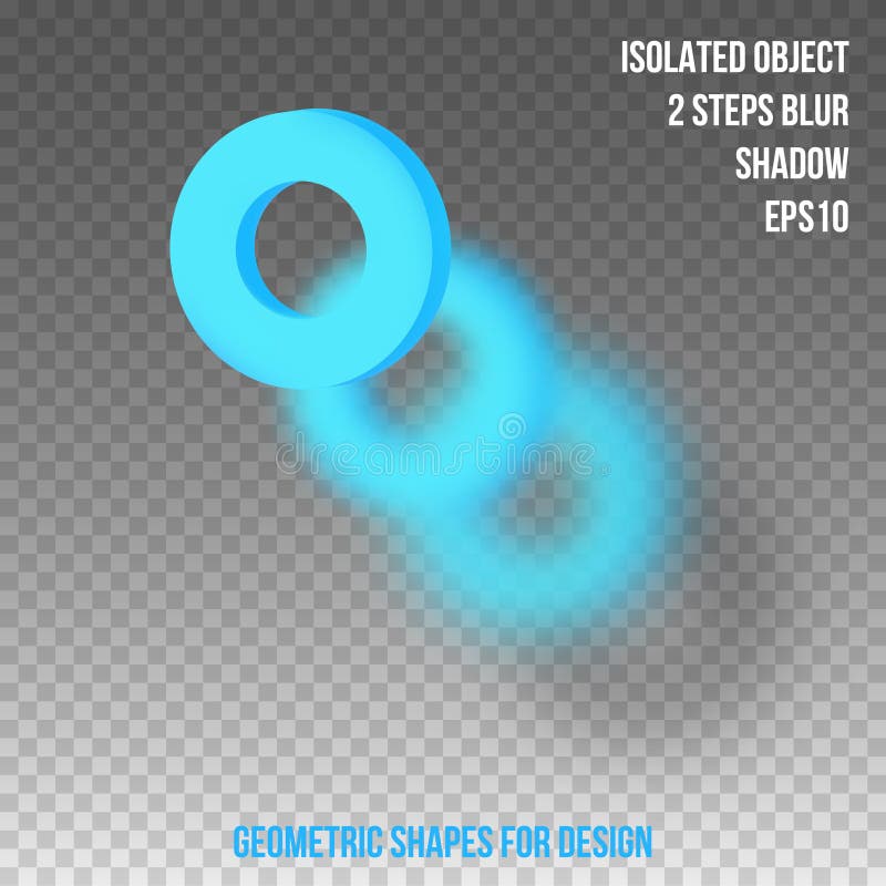 Geometric Element for Design. Isolated Object with Blur and Shadow. 3D ...