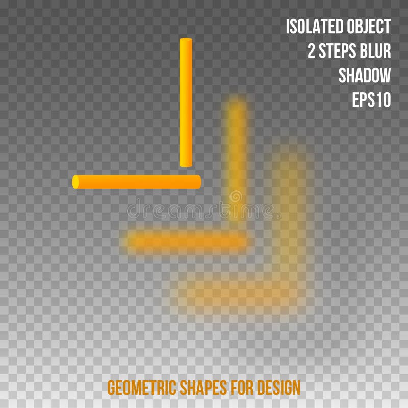 Geometric Element for Design. Isolated Object with Blur and Shadow. 3D ...
