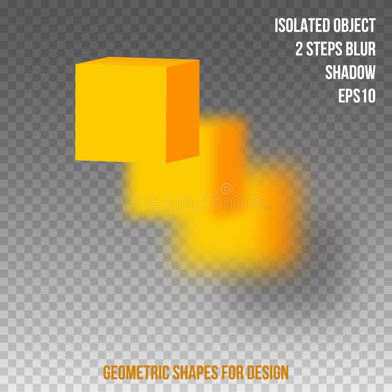 Geometric Element for Design. Isolated Object with Blur and Shadow. 3D ...