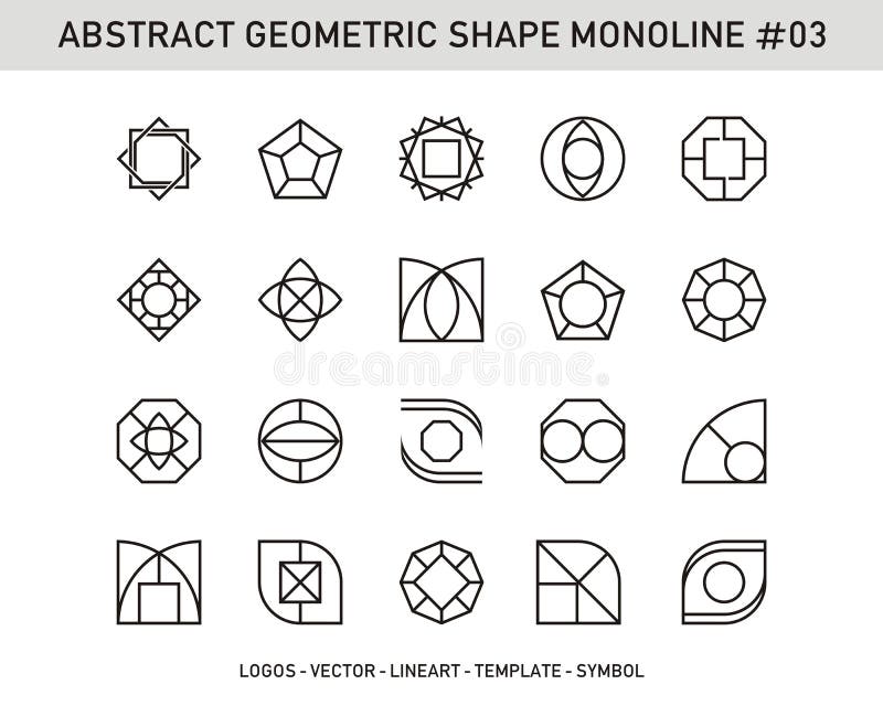 Geometric Element Set stock illustration. Illustration of emblem - 97145022