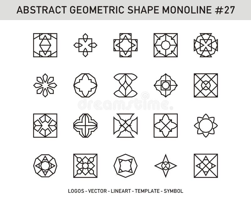 Geometric Element Shape Set Stock Vector - Illustration of geometric ...