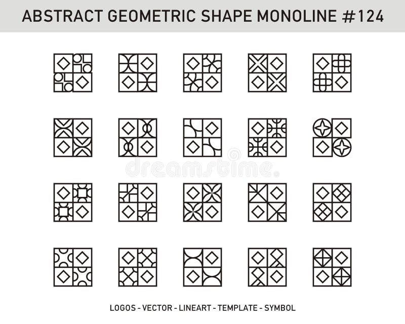 Geometric Element Shape Set Stock Vector - Illustration of design ...