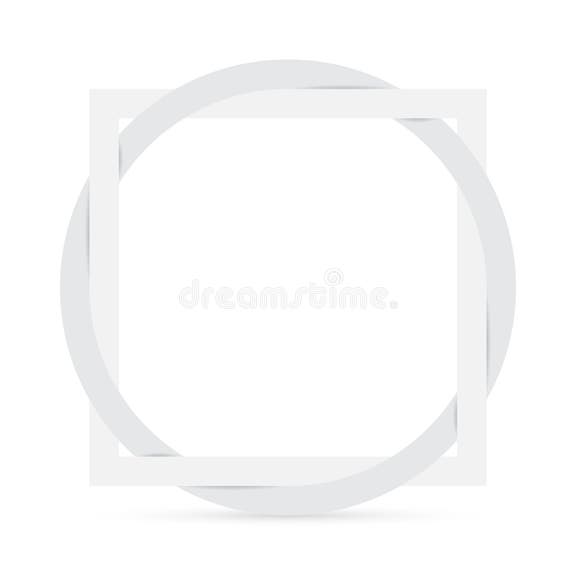 Geometric Element, Square with Circle Stock Vector - Illustration of ...