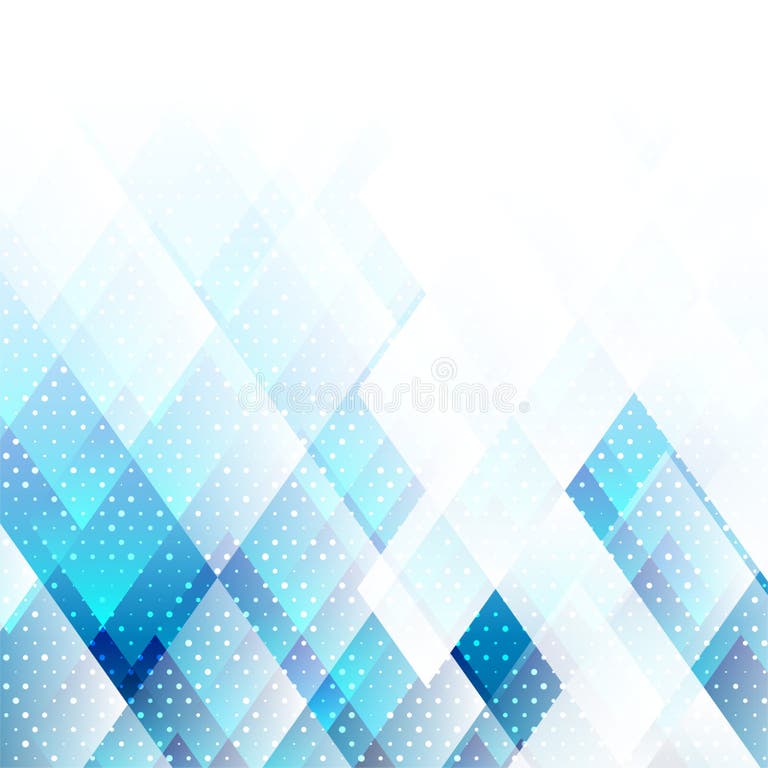 Geometric Elements Blue Color with Dots Abstract Vector Background ...