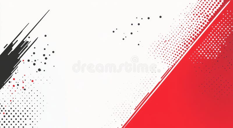 Geometric Elements Merging Together in an Abstract Red Pattern Produce ...