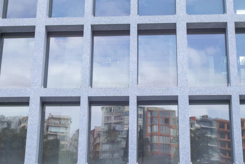 Geometric Elements of Modern Building Texture Facade Stock Photo ...