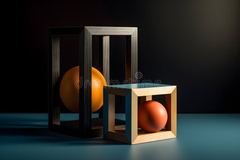 Geometric Elements, Shapes, for Design, Empty Space on a Green ...