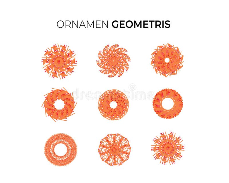 Geometric Elements of Symbols with Multiple Collections Stock Vector ...