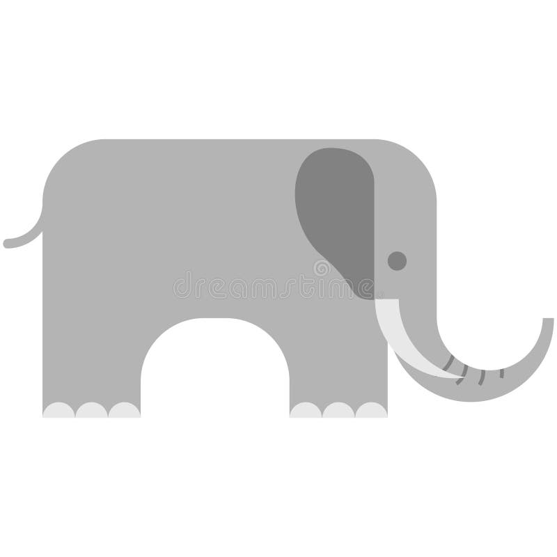 Geometric Elephant Flat stock illustration. Illustration of geometric ...
