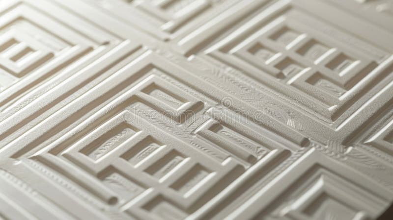 Geometric Embossed Patterns on White Panel Stock Image - Image of ...