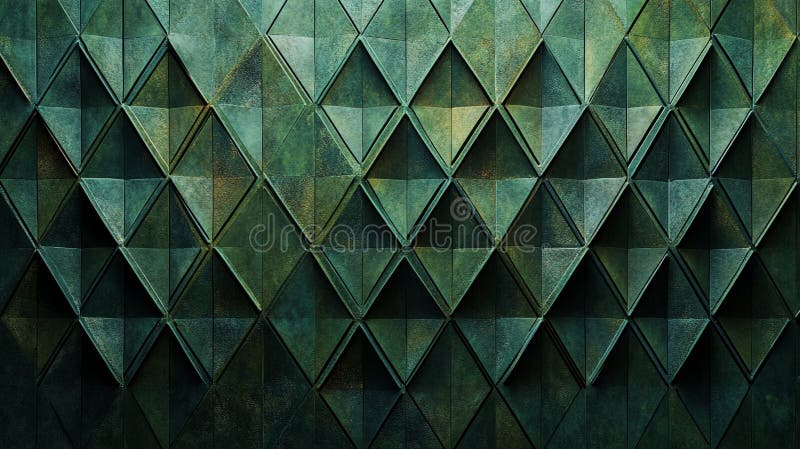 Geometric Emerald Green Wall Texture Architectural Design 3D Pattern ...
