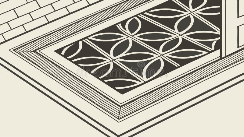 Geometric Entrance Mat Pattern, Abstract Design Welcome Home Decor ...